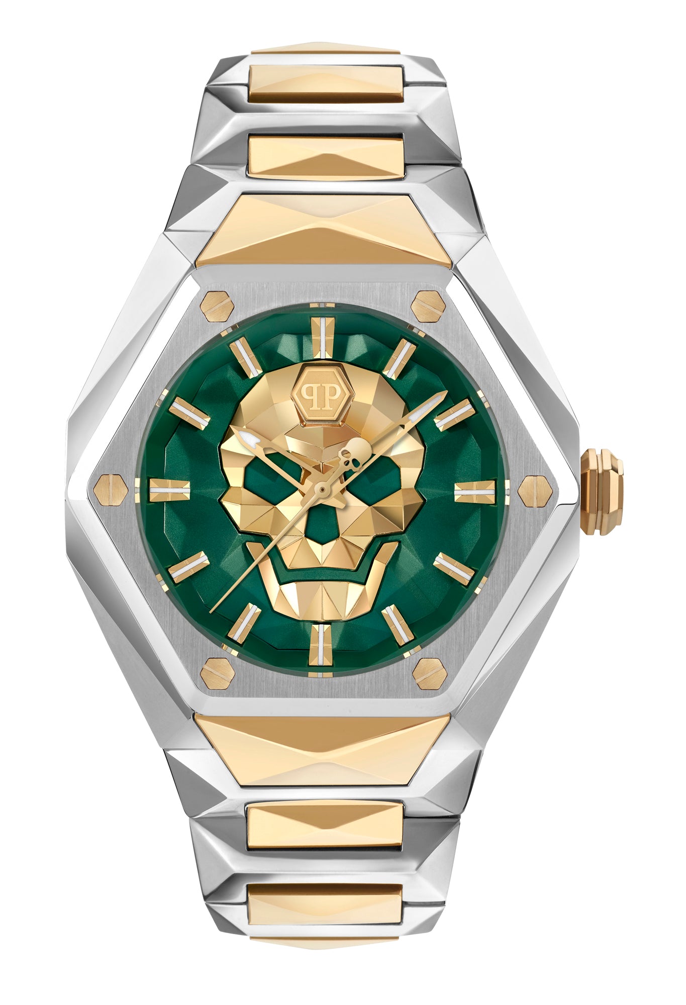 Philipp Plein Green Hexagon Dial Quartz Analog Men Watch - PWPWA0724 ...