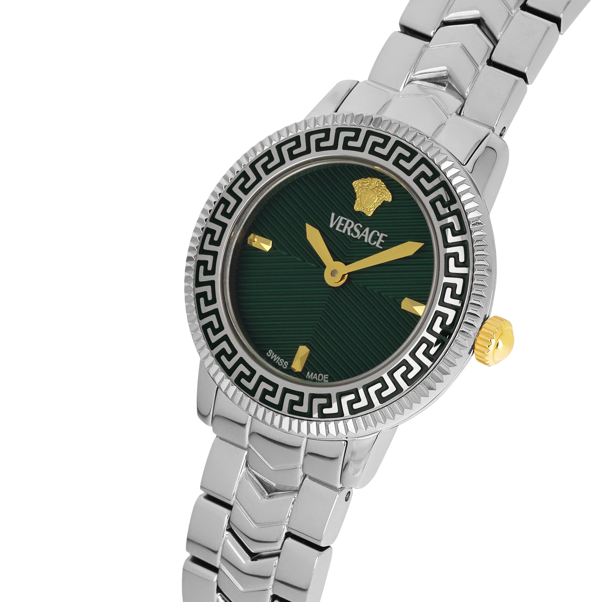 Versace Mythos Blue Round Quartz Women Watch - VETCA0124 - At JUST WATCHES