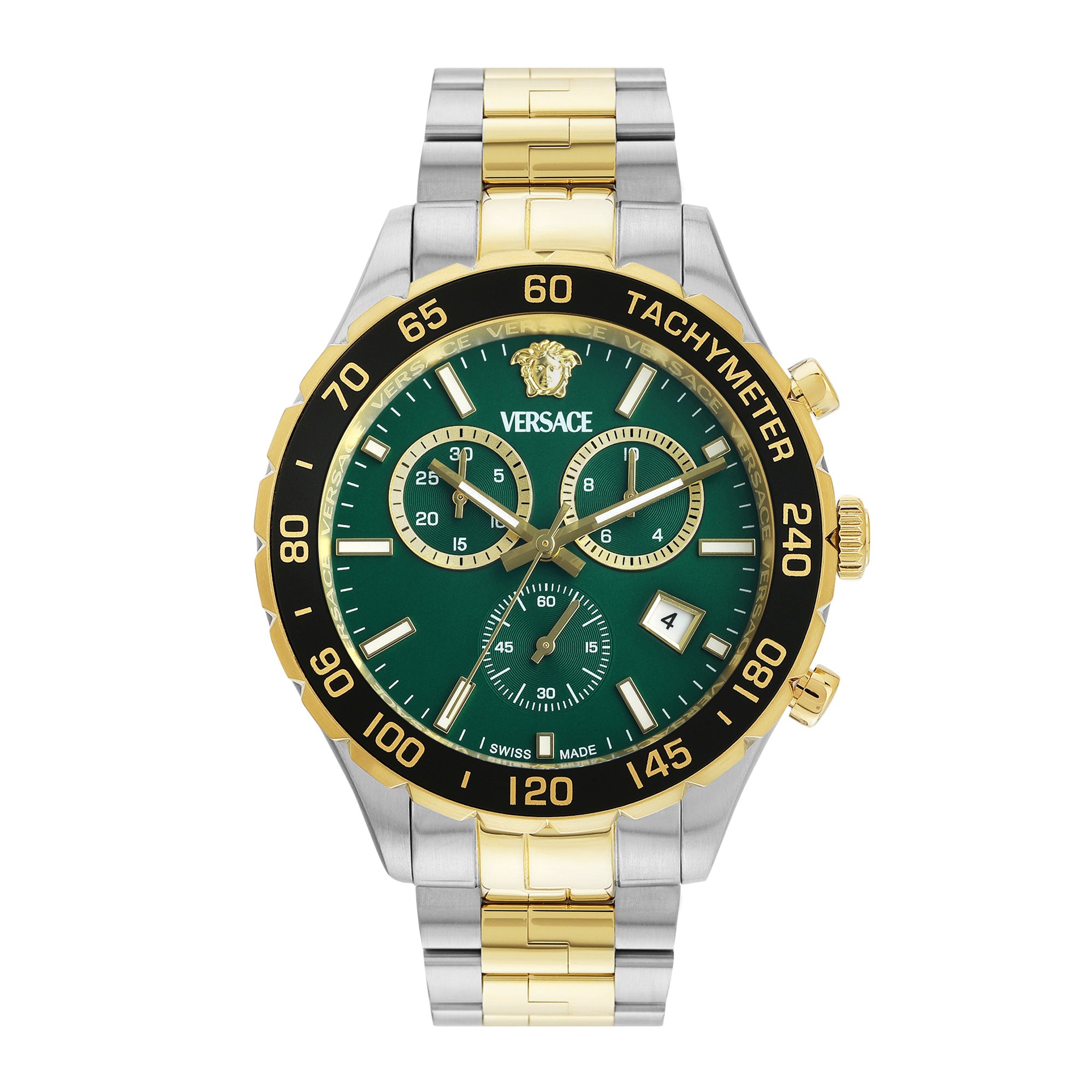 Versace New Hellen.Chr Green Round Quartz Men Watch - VEPCA0524 - At ...