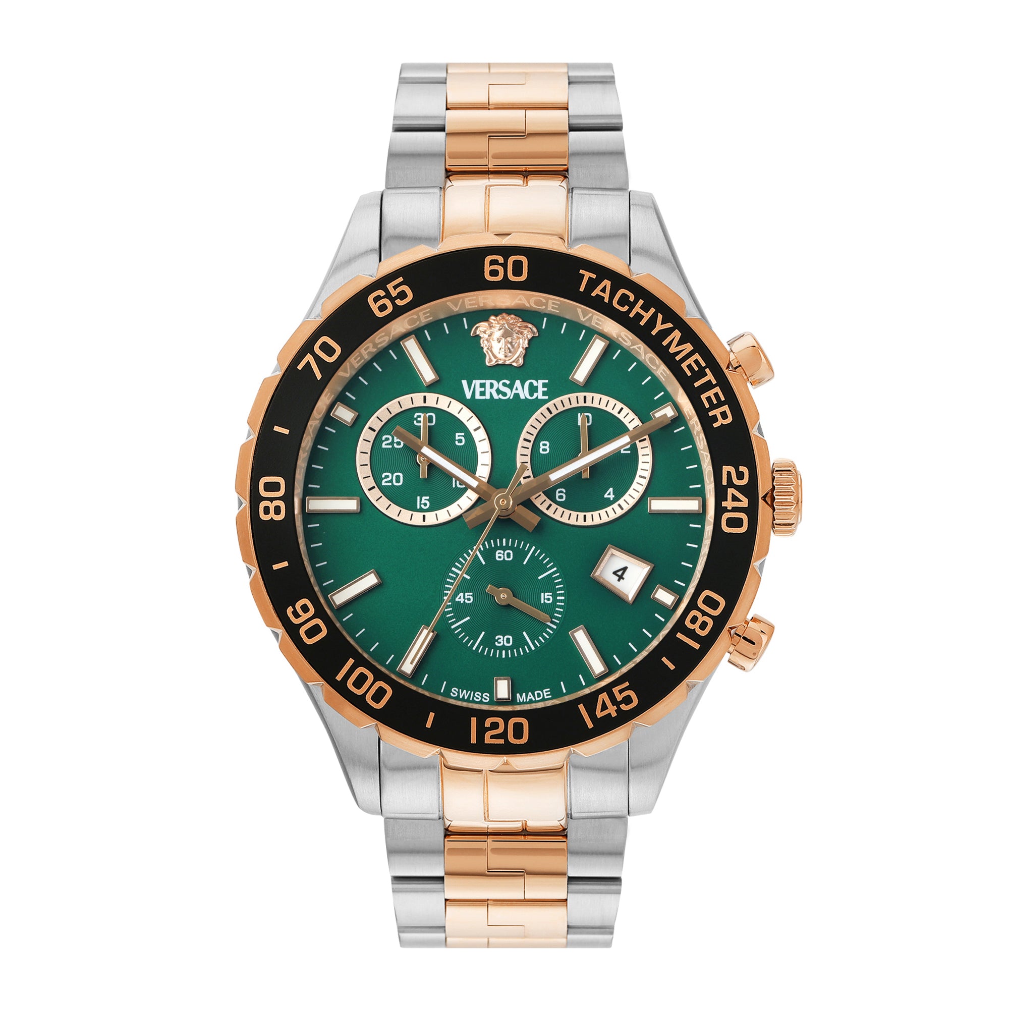 Versace New Hellen.Chr Green Round Quartz Men Watch - VEPCA0424 - At ...