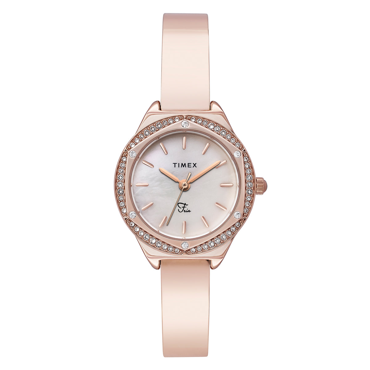 Timex Fria White Round Quartz Women Watch - TWEL24201 - At JUST WATCHES