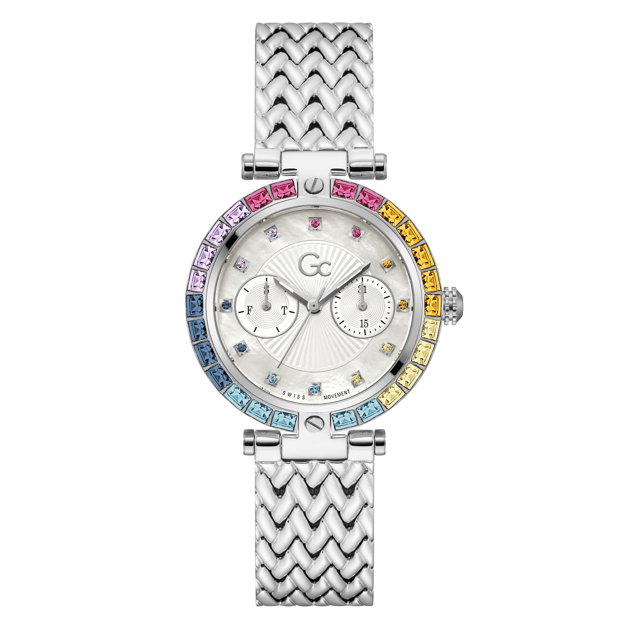 GC White Round Dial Analog Women's Watch - Z21011L1MF - Z21011L1MF - At ...