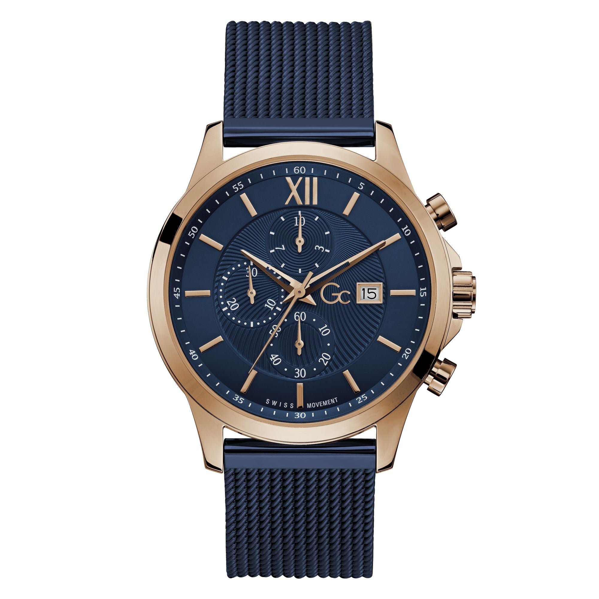 GC Blue Round Dial Analog Men's Watch - Y27003G7MF - Y27003G7MF - At ...