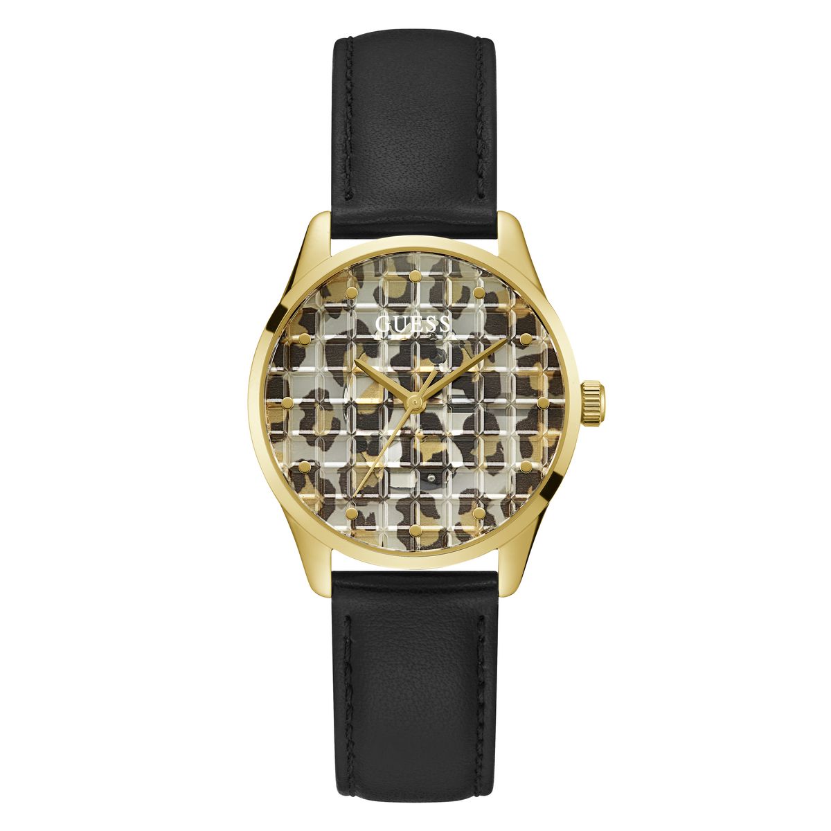 Guess Leather Multicolor Round Dial Quartz Analog Women Watch ...