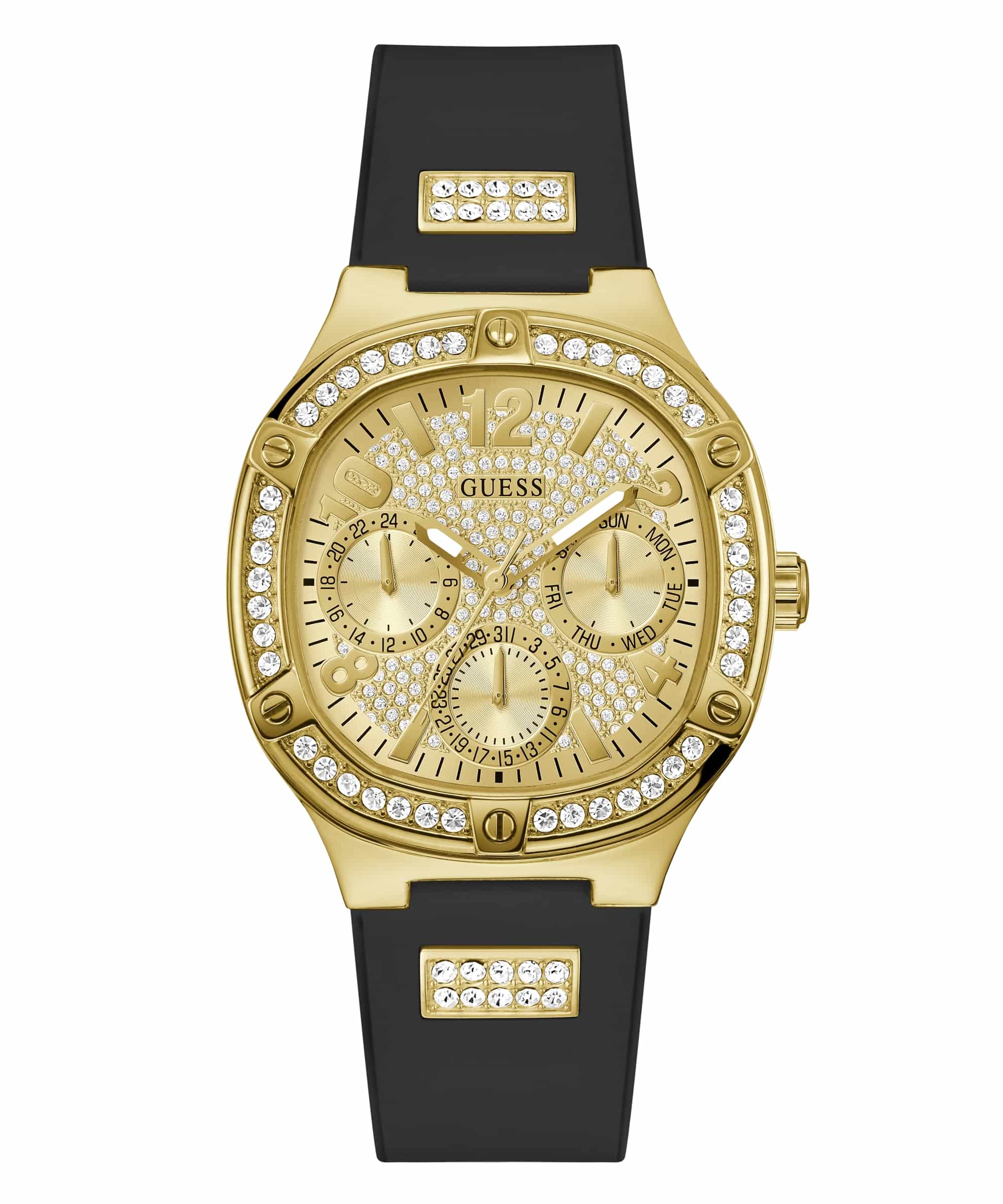 Guess Sport Champagne Square Dial Multi-function Women Watch - GW0619L2 ...