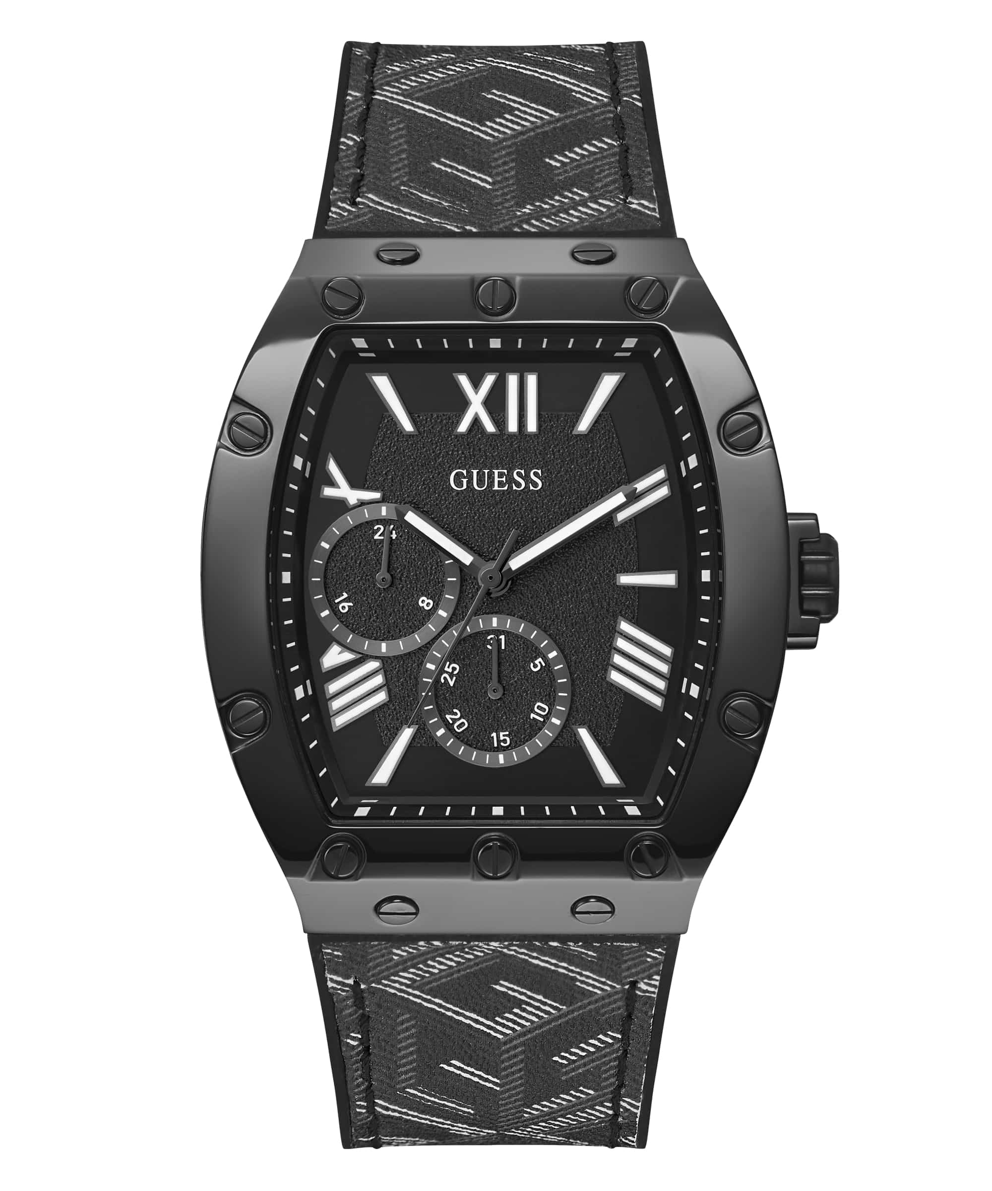 Guess Black Rectangle Dial Multi-function Men Watch - GW0645G2 - At ...