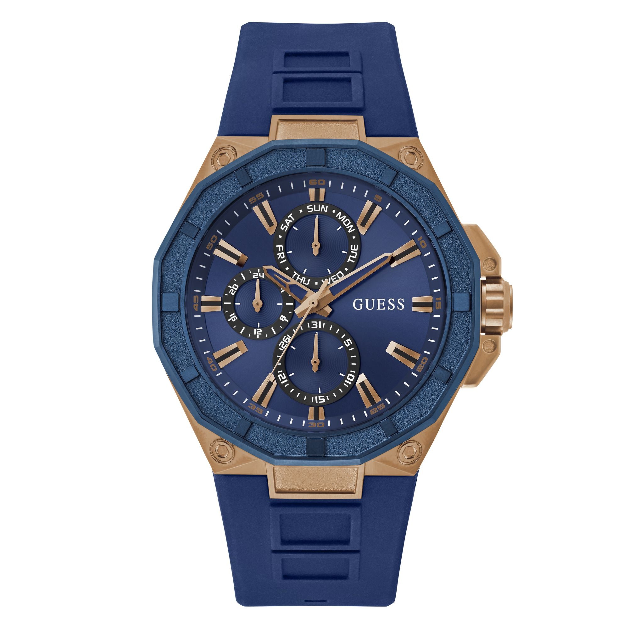 Guess R2 Blue Round Dial Quartz Analog Men Watch - GW0803G2 - At JUST ...