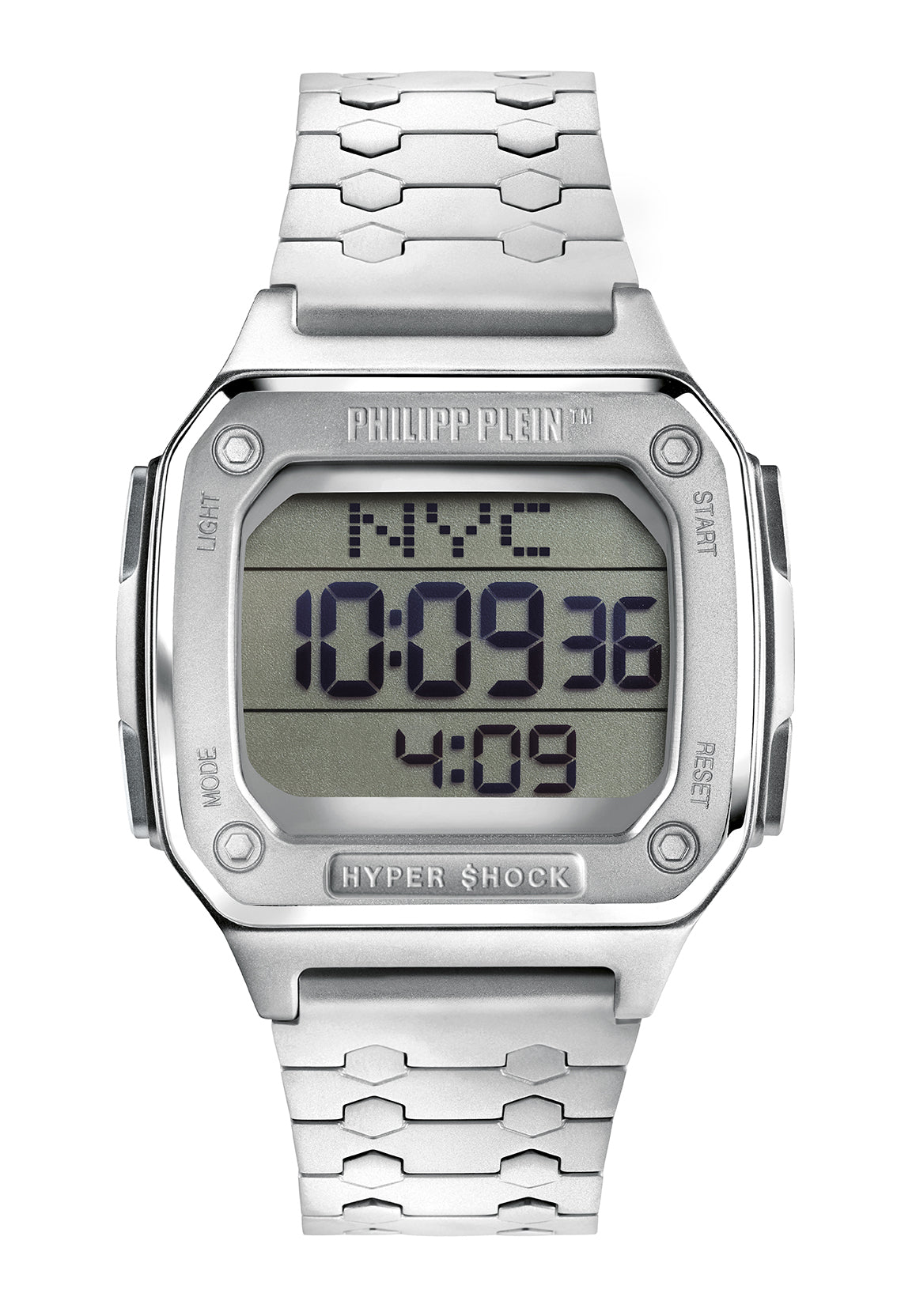 Philipp Plein Hyper $Hock Grey Square Dial Quartz Digital Unisex Watch ...