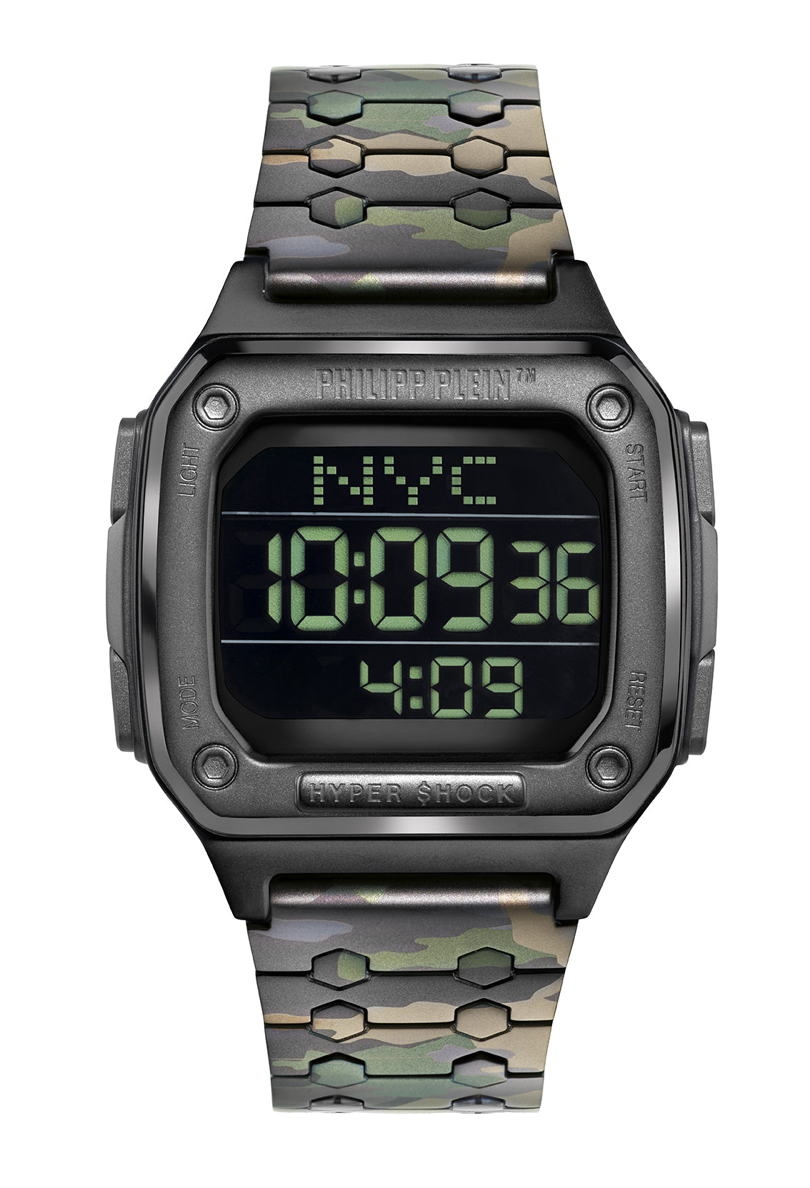 Philipp Plein Hyper $Hock Black Square Dial Quartz Digital Men Watch ...