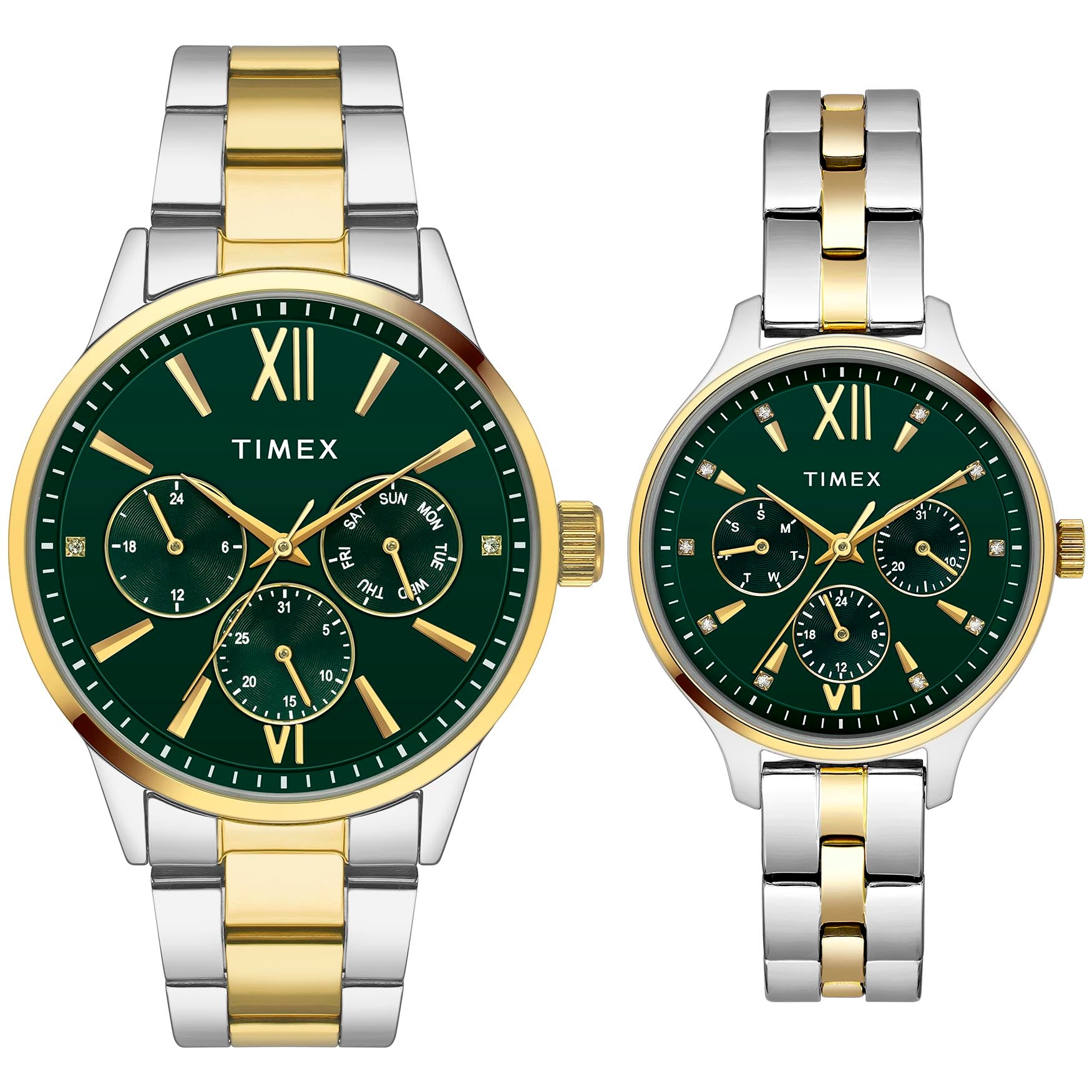 Timex Teal Round Dial Quartz Analog Pairs (Unisex) Watch - TW00PR315 ...