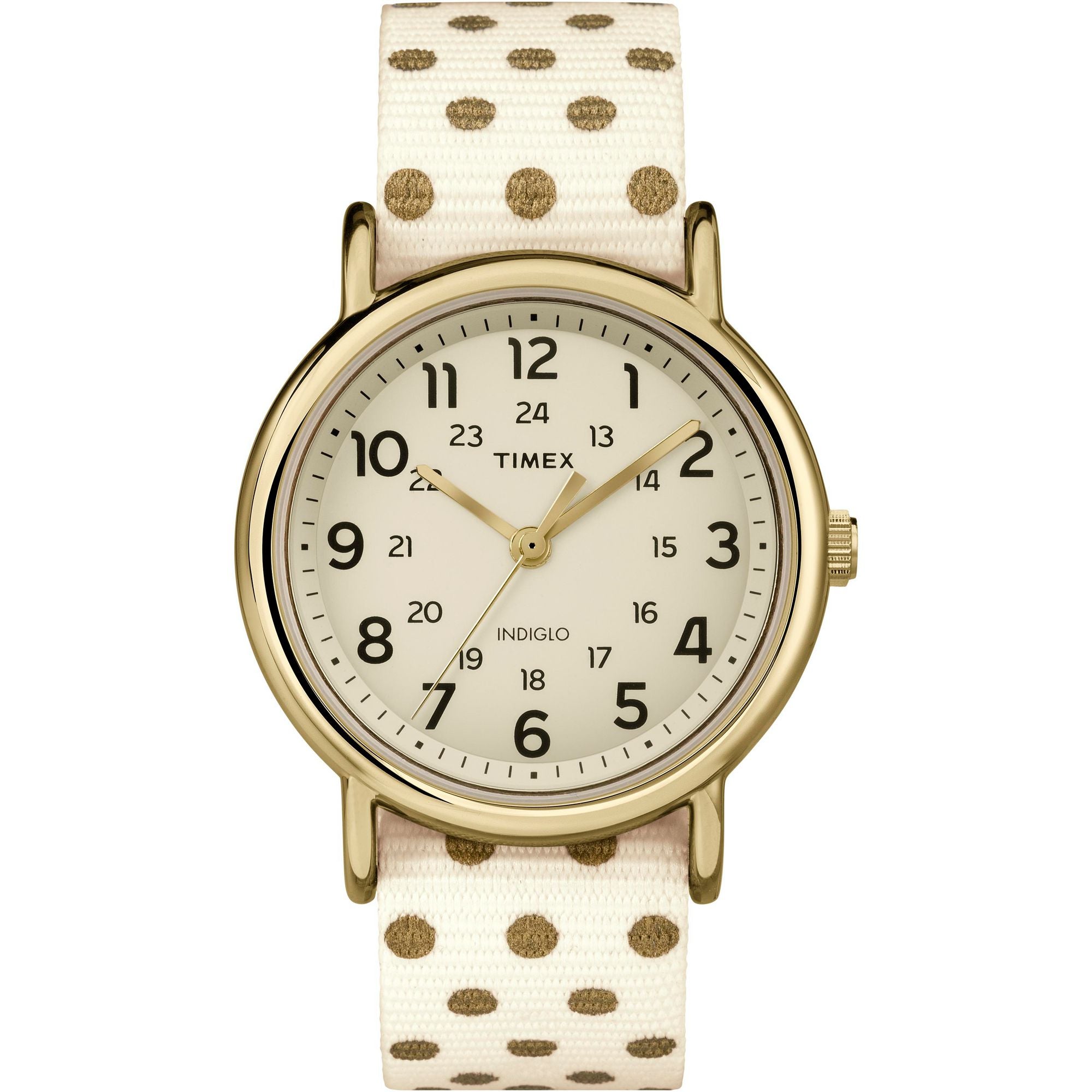 Timex Weekender Seasonal Cream Round Quartz Women Watch - TW2P66100UJ ...