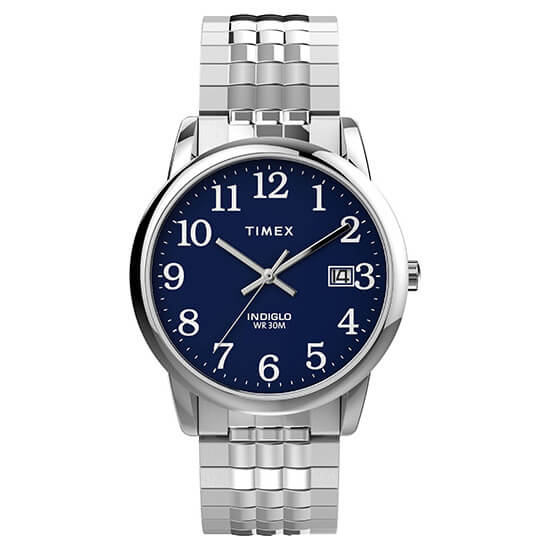 Timex Easy Reader Blue Dial Round Case Quartz Analog Men Watch - TW2V0 ...