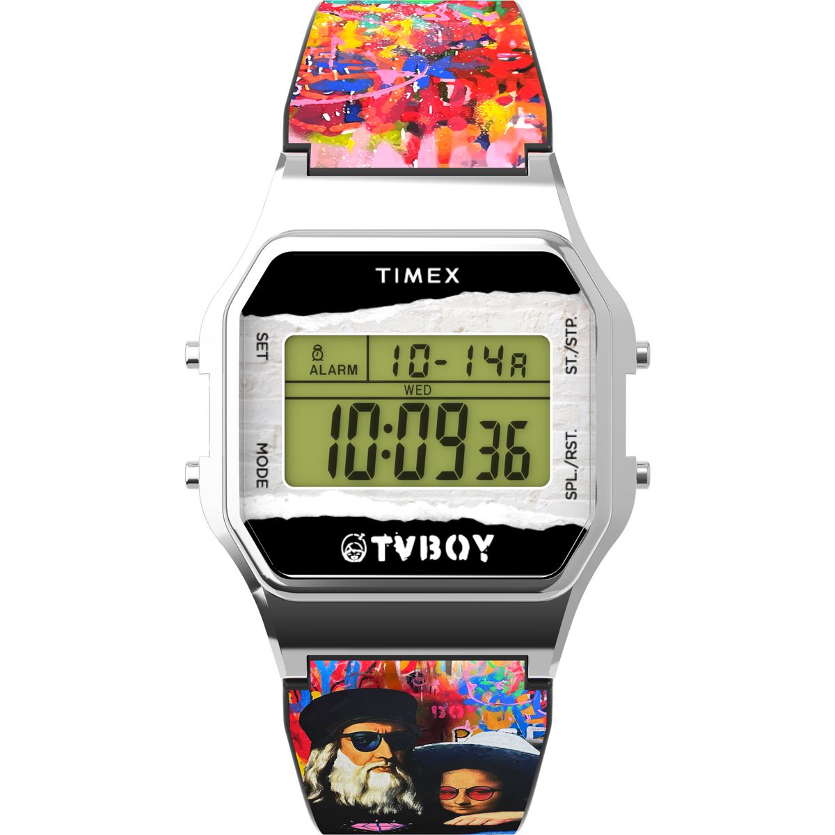 Timex TV Boy Round 34mm Green Dial Digital Men Watch - TW2Y46800X6 ...