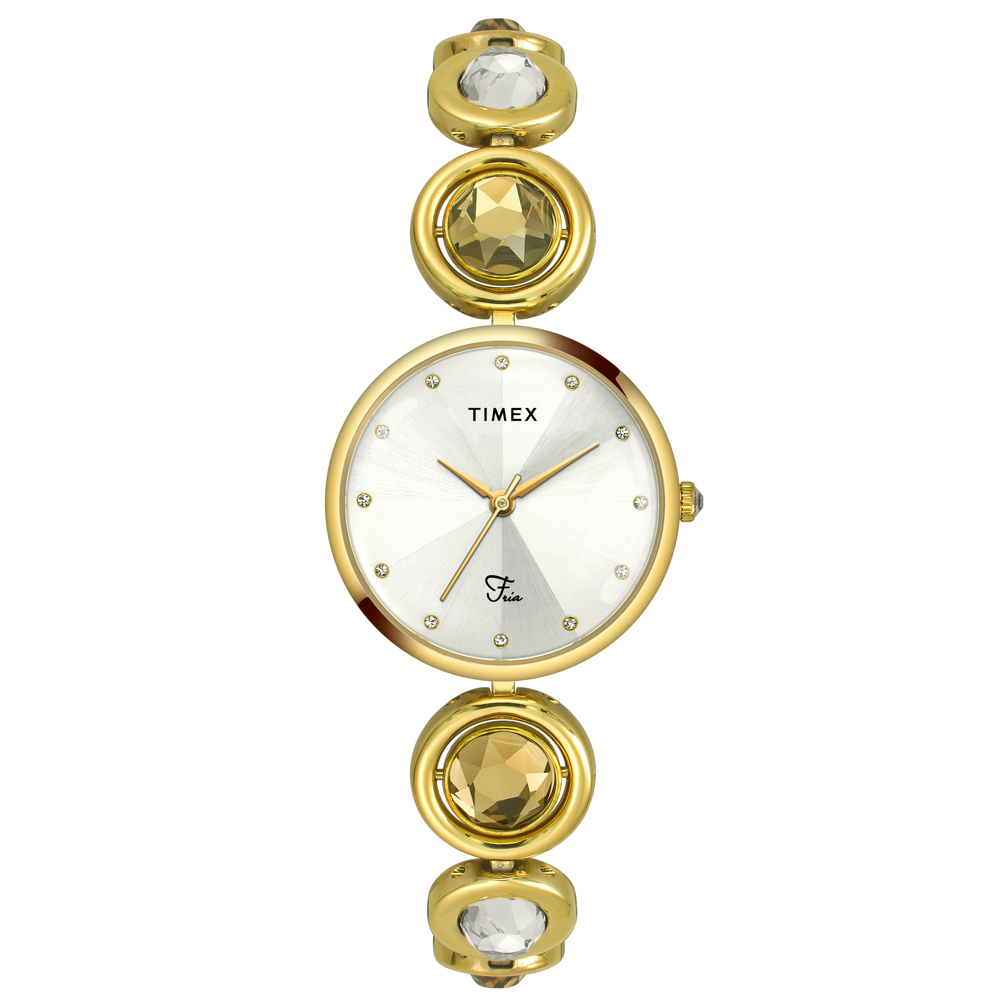 Timex Fria Round 21mm Silver Dial Analog Women Watch - TWEL16400 ...