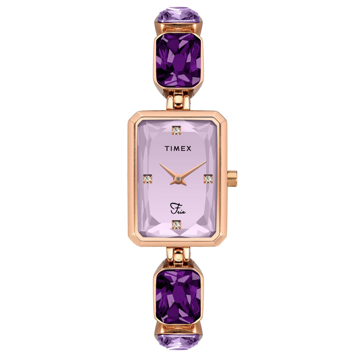 Timex Fria Rectangle 21mm Lavender Dial Analog Women Watch - TWEL16901 ...