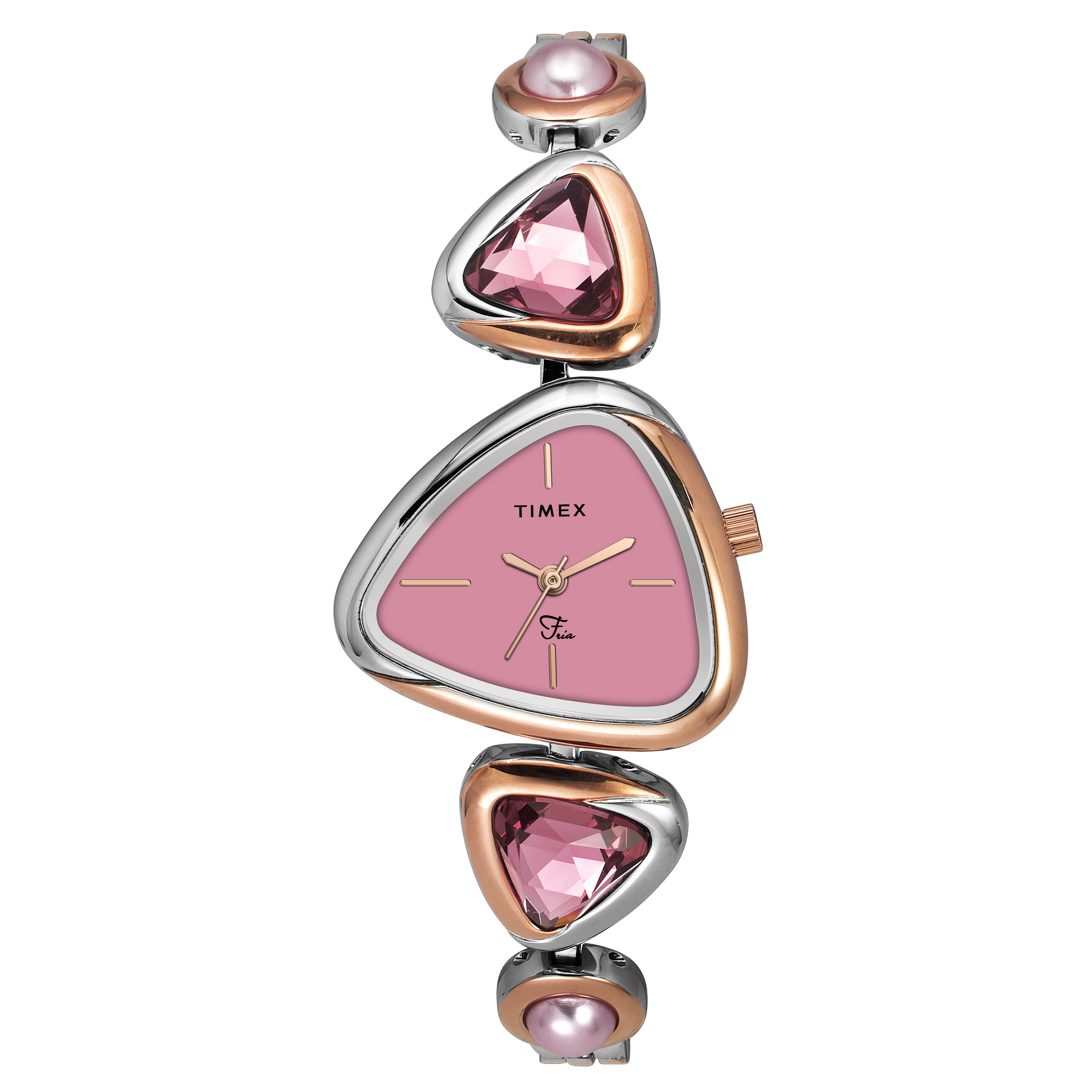 Timex Fria Triangle 21mm Pink Dial Analog Women Watch - TWEL17700 ...