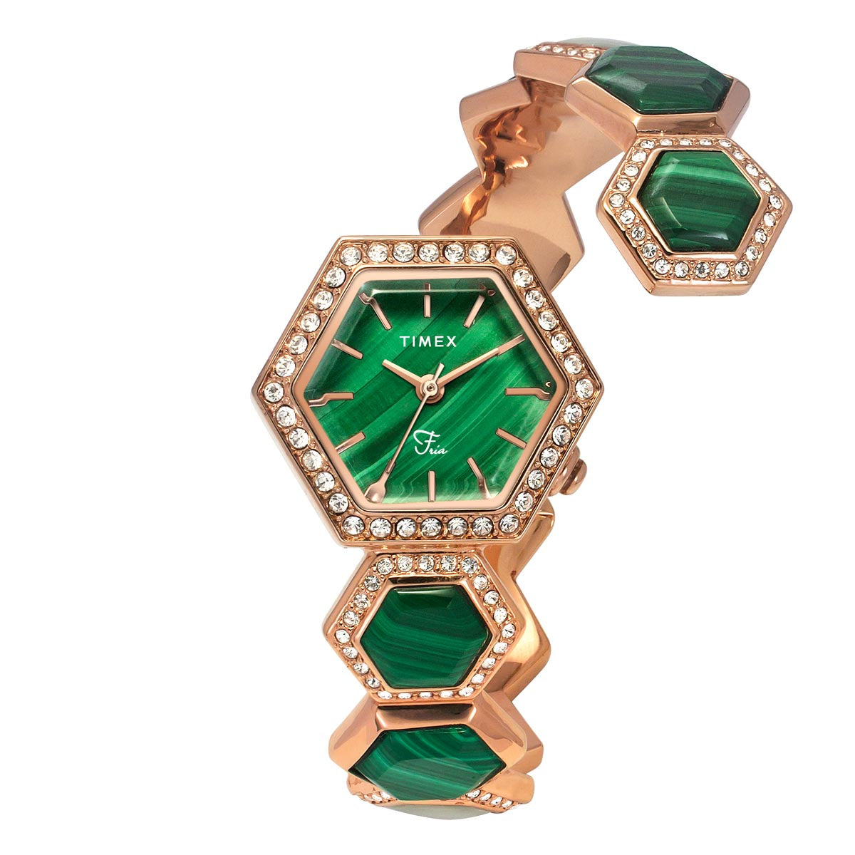 Timex Fria Women Green Hexagon Dial Women Analog Watch - TWEL17901 - At ...