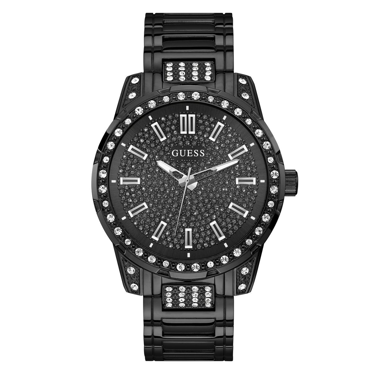 Guess Black Round Dial Quartz Analog Men Watch - U1339G3M - At JUST WATCHES