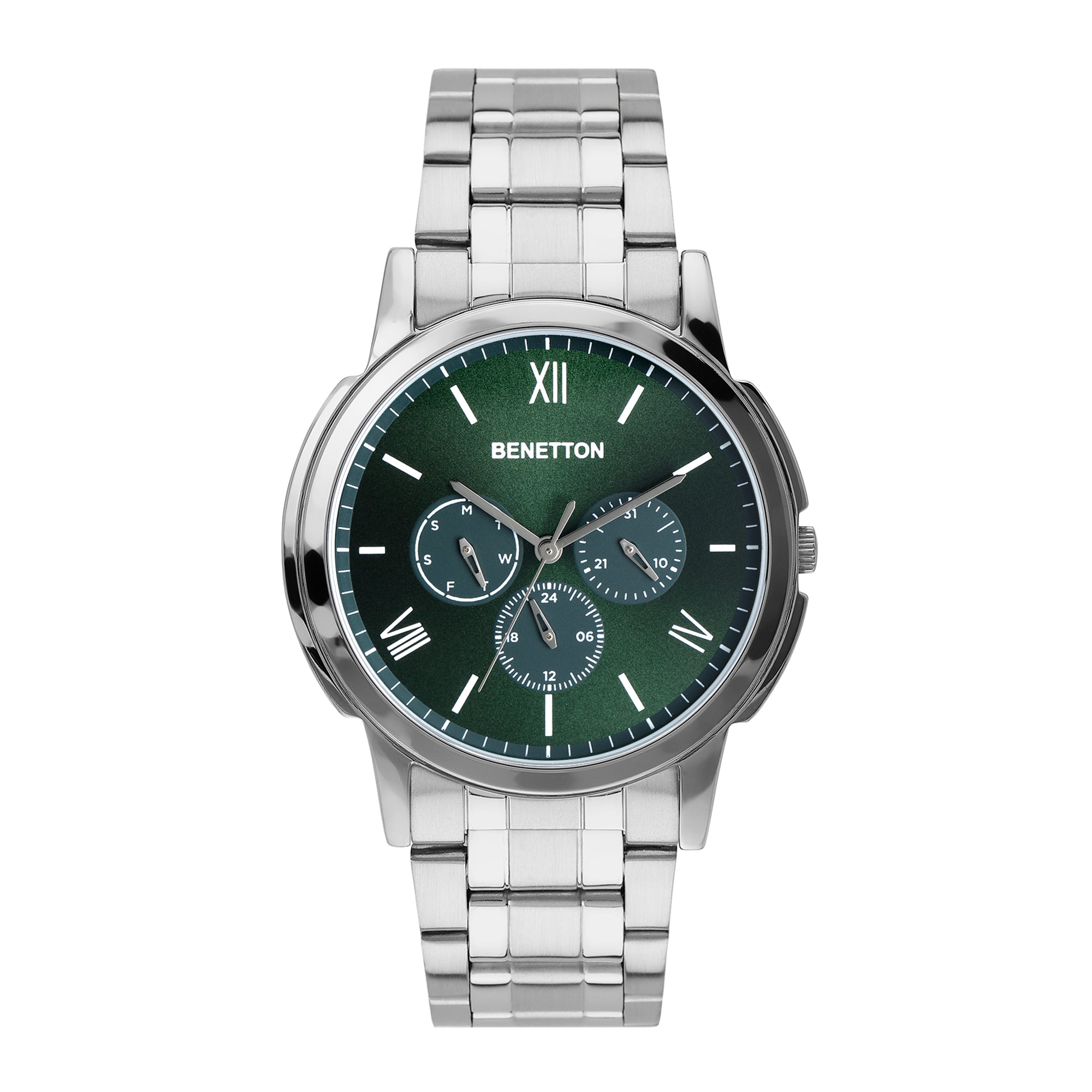United Colors Of Benetton Green Round Dial Quartz Analog Men Watch ...