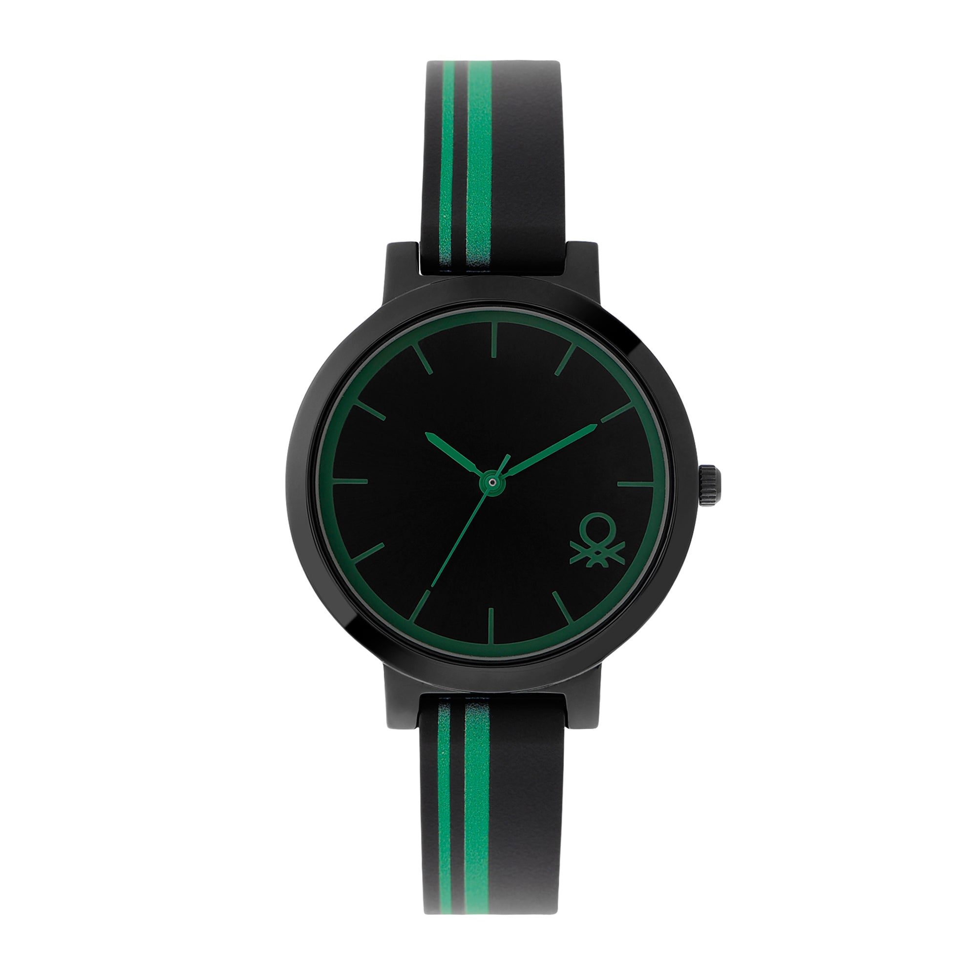 United Colors Of Benetton Black Round Dial Quartz Analog Women Watch ...