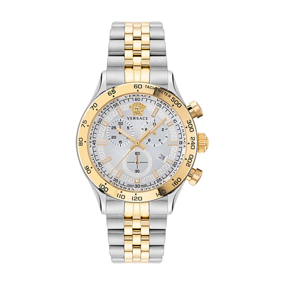 Versace Hellenyium Stainless Steel Round Dial Quartz Men Watch ...
