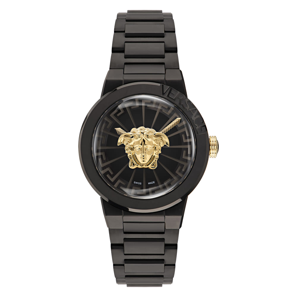 Versace Medusa Black Round Dial Quartz Women Watch - VE3F00622 - At ...
