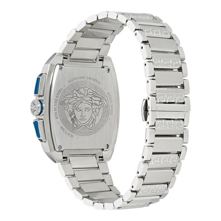 Versace Dominus Stainless Steel Rectangular Dial Quartz Men Watch ...