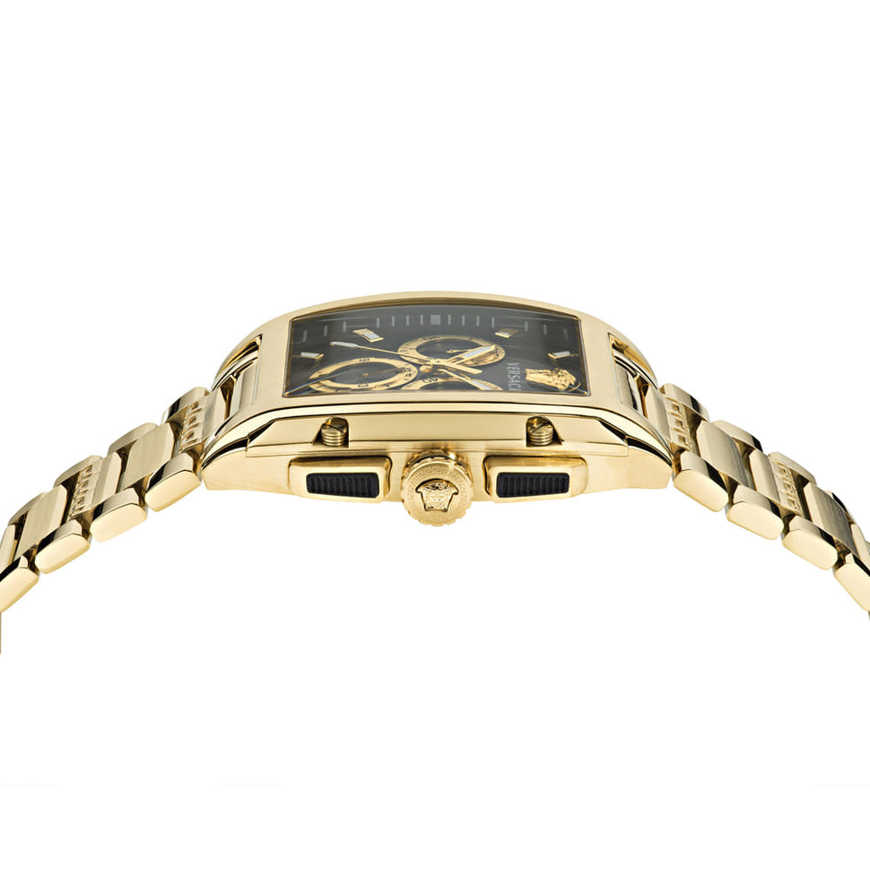 Versace Dominus Gold Rectangular Dial Quartz Men Watch - VE6H00523 - At ...