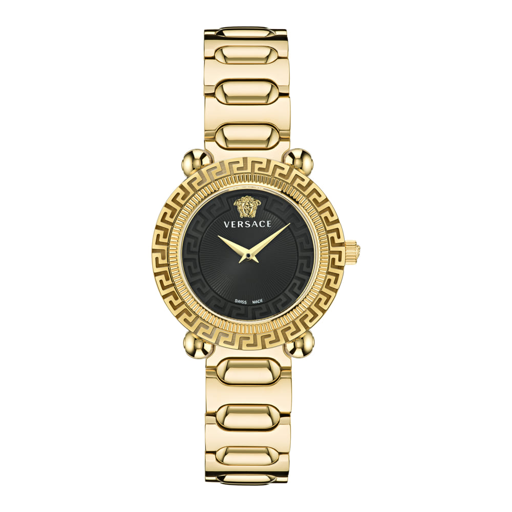 Versace Greca Twist Gold Round Dial Quartz Women Watch - VE6I00523 - At ...
