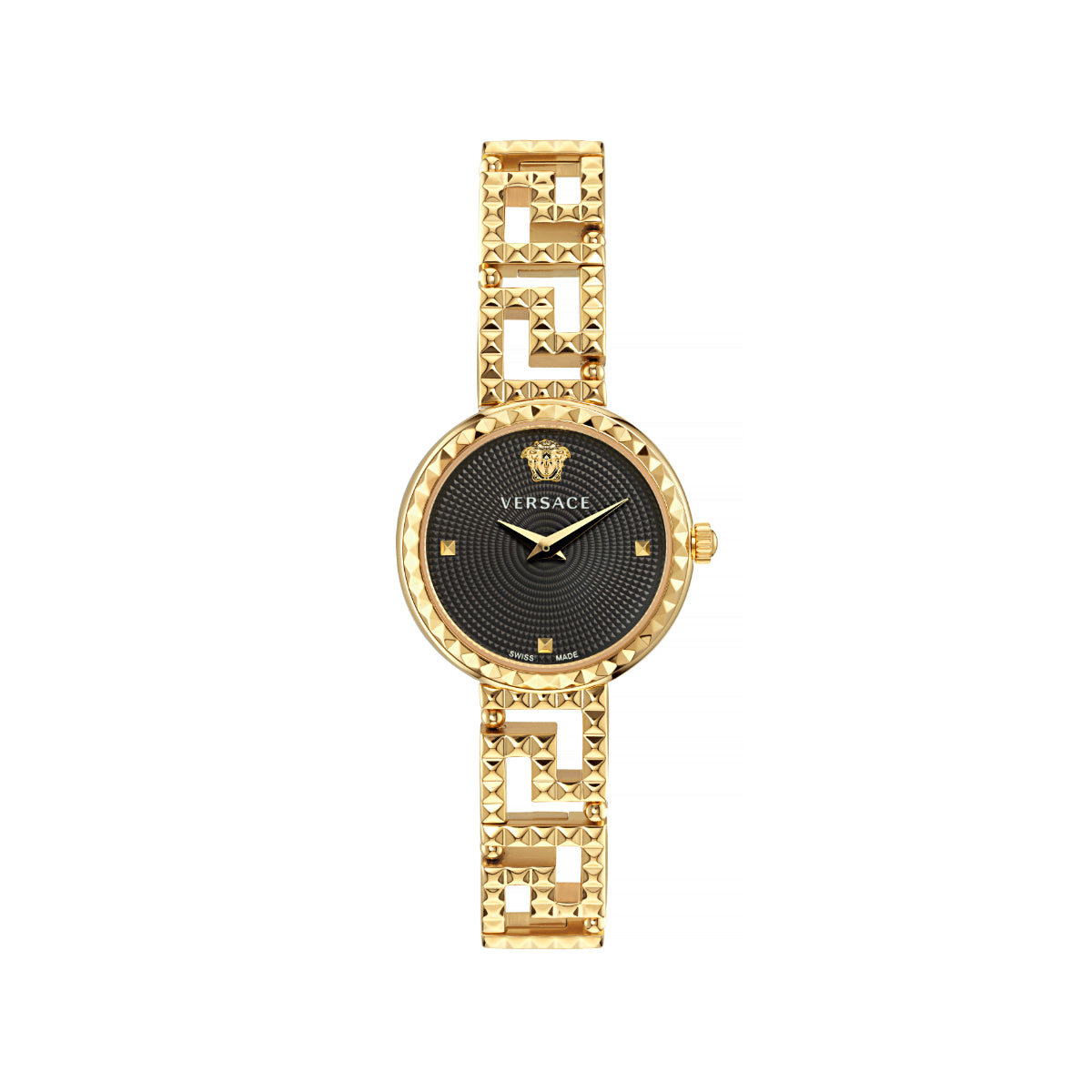 Versace Greca Goddess Black Round Dial Quartz Analog Women Watch ...