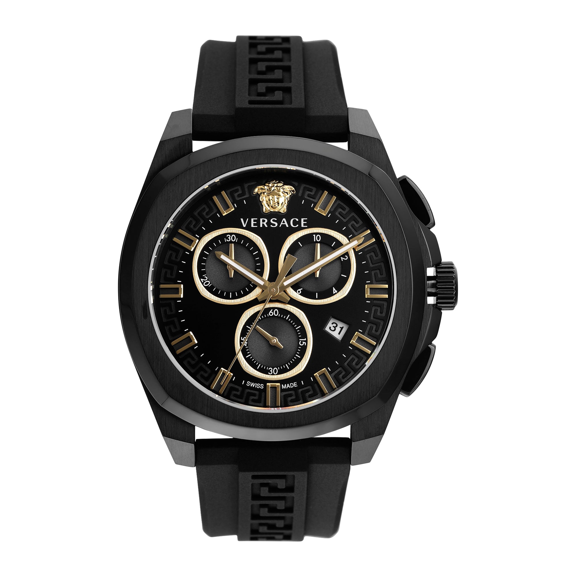 Versace Black Dial Chrono Quartz Analog Men Watch - VE7CA0523 - At JUST ...