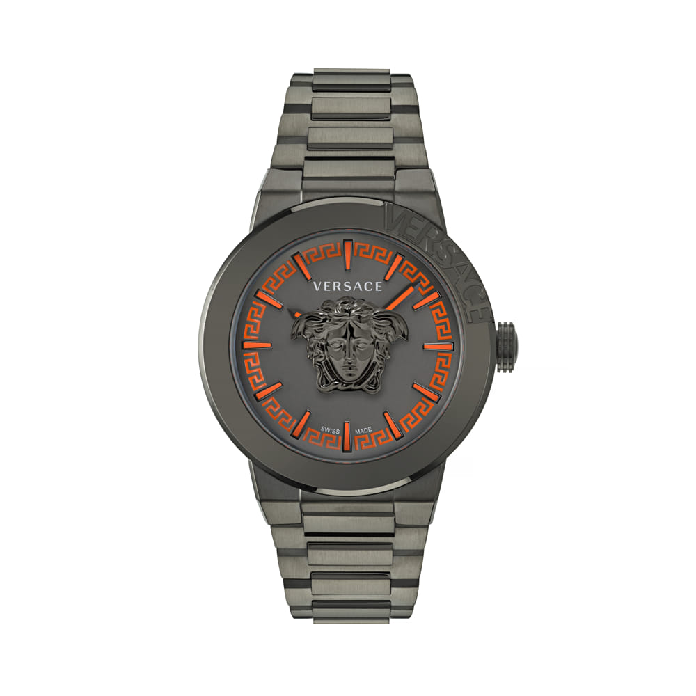 Versace Medusa Gunmetal Round Dial Quartz Men Watch - VE7E00723 - At ...