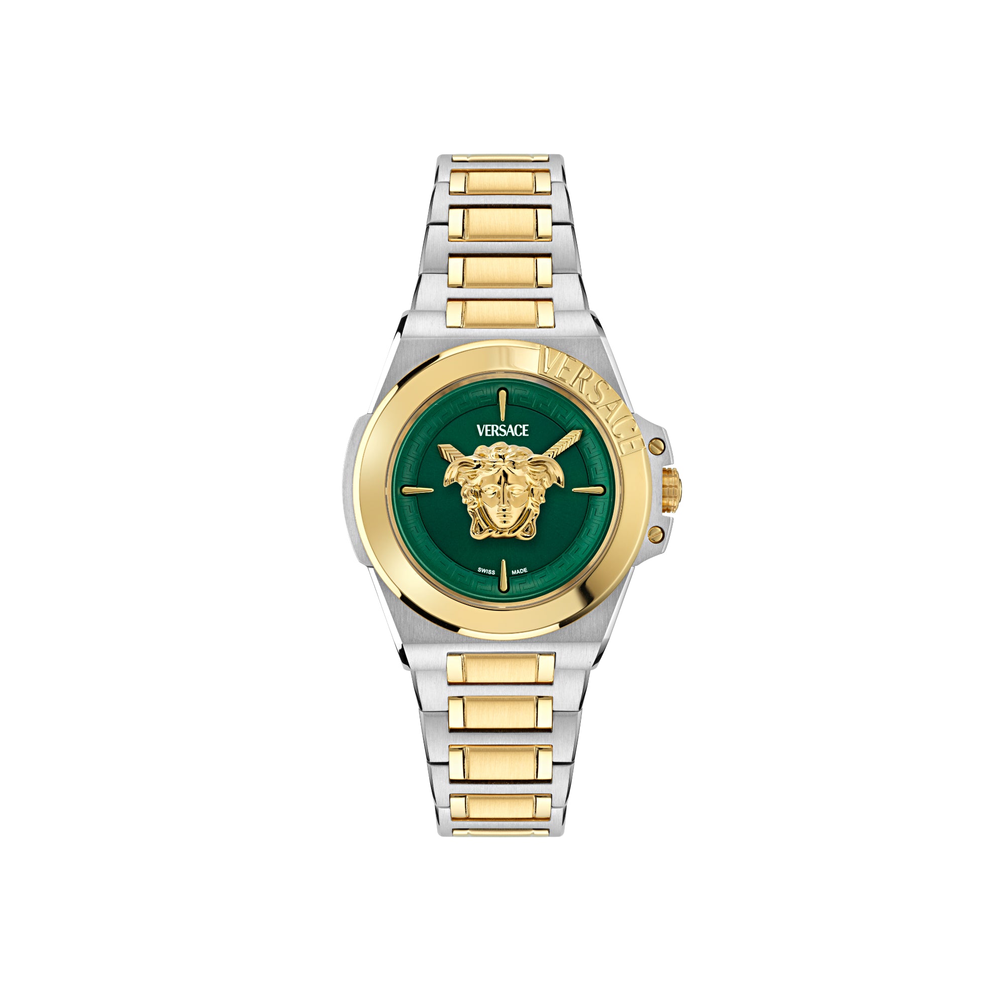 Versace Green Round Dial Quartz Analog Women Watch - VE8D00524 - At ...