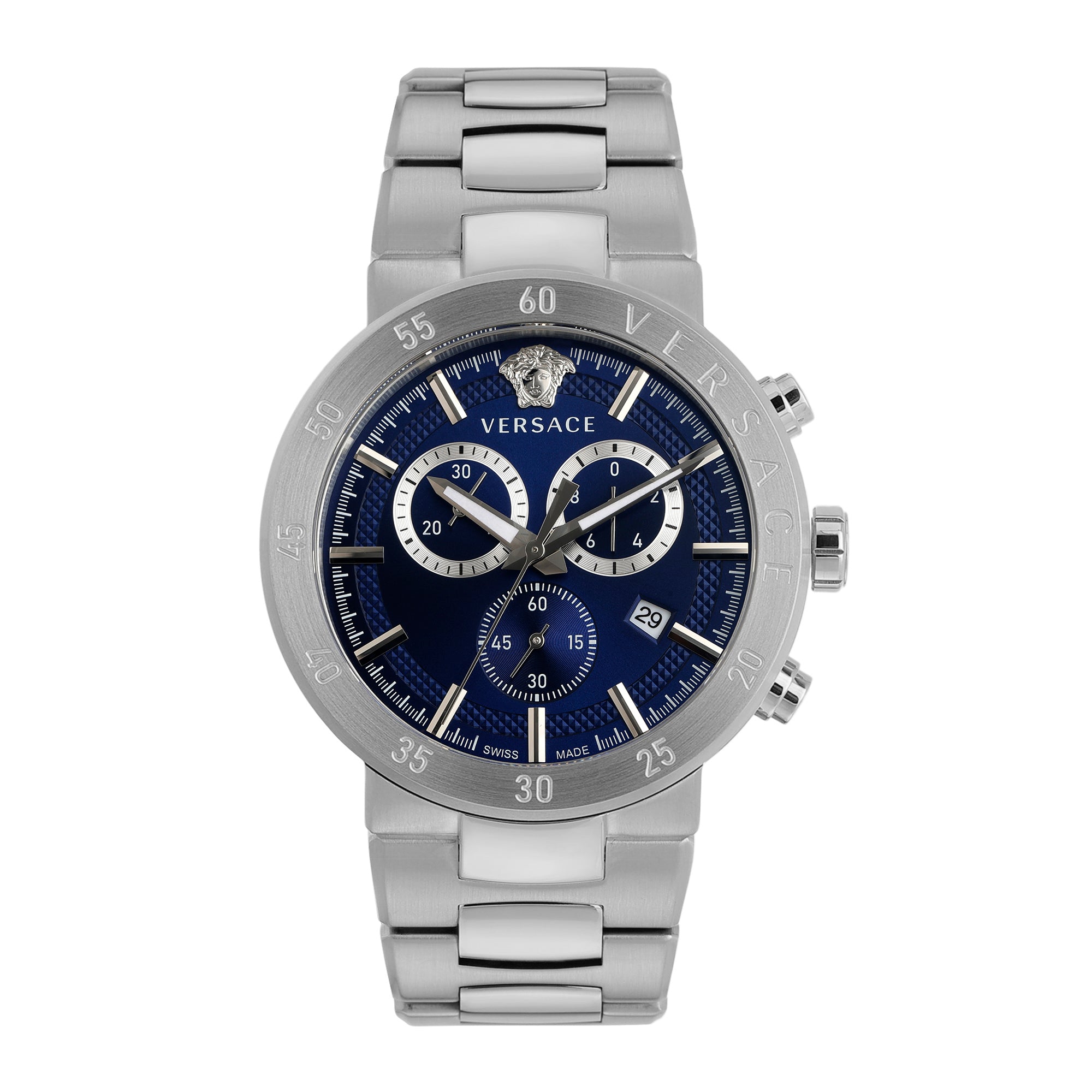 Versace Blue Round Dial Quartz Analog Men Watch - VEPY00420 - At JUST ...