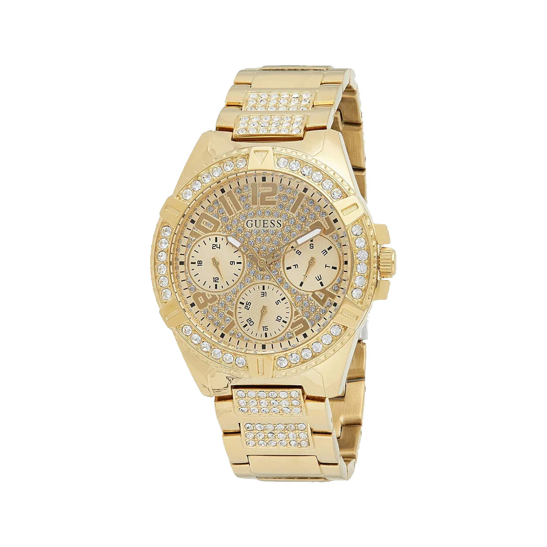 Guess Lady Frontier Champagne Round Dial Multi-function Women Watch ...