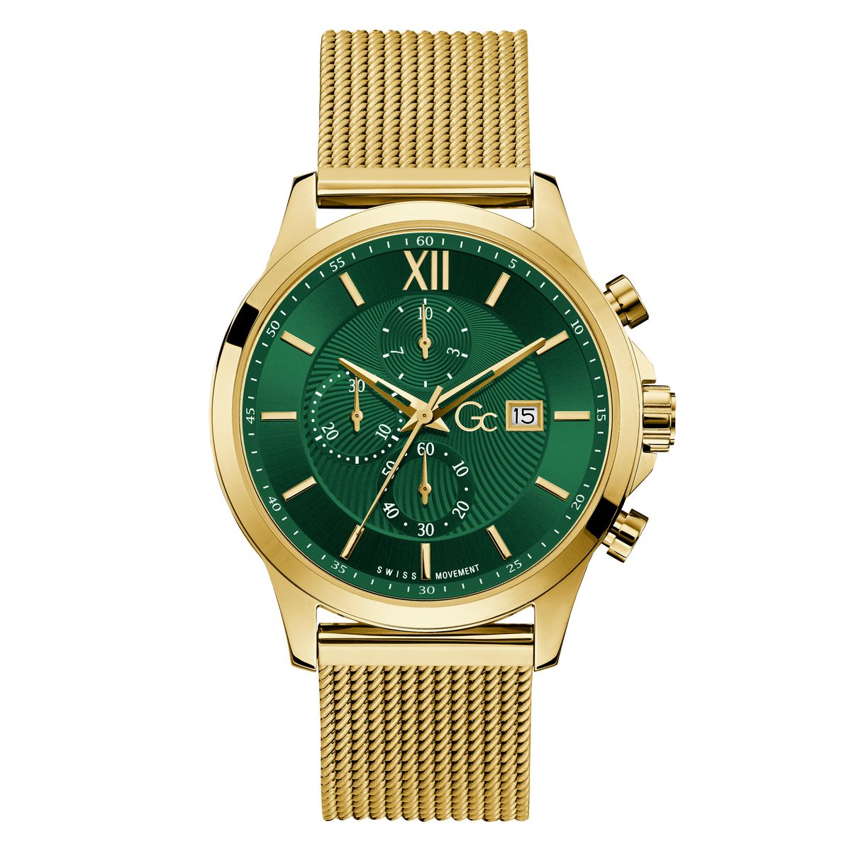 Gc Classic Yellow Round Dial Quartz Men Watch - Guess Collection ...